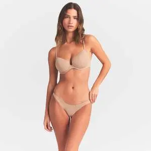 SKIMS Everyday Cotton Bikini - Clay Heather