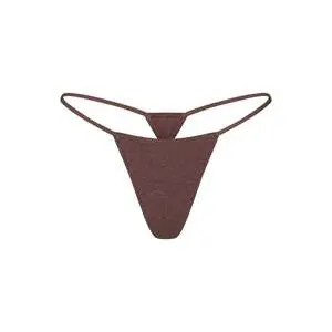 SKIMS Everyday Cotton String Thong - Cocoa Heather
