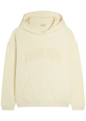 ANINE BING Harvey Hooded Cotton Sweatshirt - Yellow