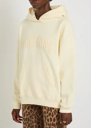 ANINE BING Harvey Hooded Cotton Sweatshirt - Yellow