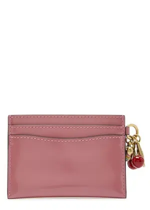 COACH Charm Spazzolato Leather Card Holder