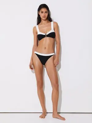 REISS Abby Colour-block Bikini Top