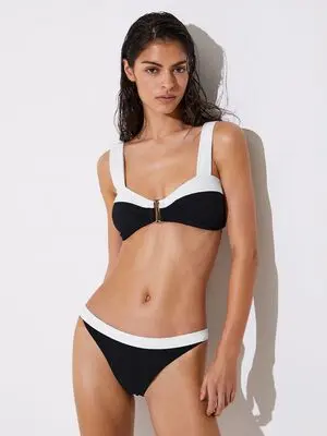 REISS Abby Colour-block Bikini Top
