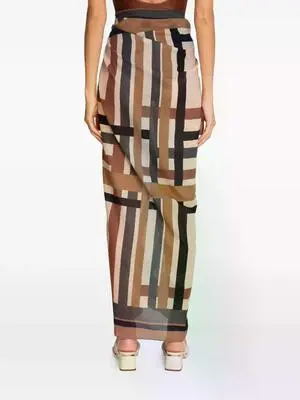 AMIR SLAMA Knotted Striped Skirt