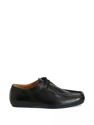 JIL SANDER Leather Lace-up Loafers - Black