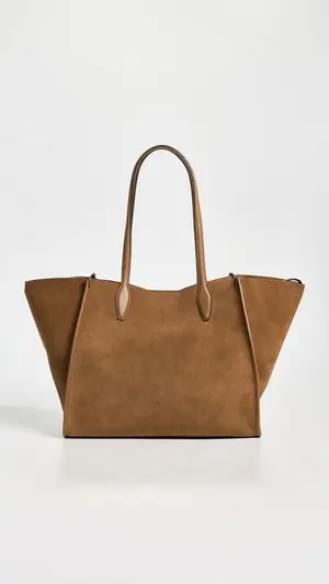 Madewell The Lexington Suede Tote - Aged Cognac