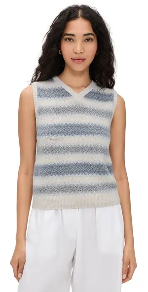 Vince Fair Isle Knit Vest