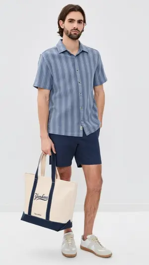 FAIR HARBOR Oasis Textured Shirt - Maritime Stripe