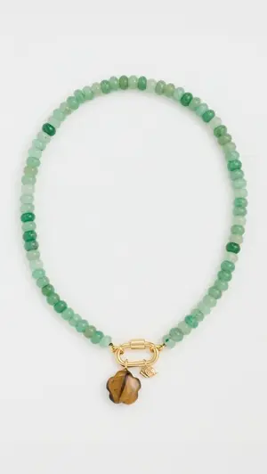 Madewell Beaded Snail Carabiner Necklace