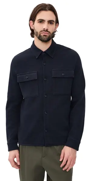 Vince Double Slub Shirt Jacket - Coastal
