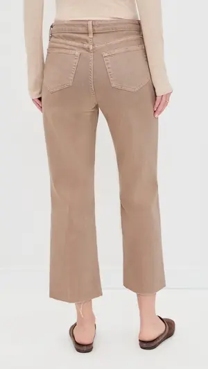 L'Agence Wanda Crop Wide-leg Jeans - Biscuit
