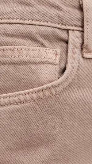 L'Agence Wanda Crop Wide-leg Jeans - Biscuit
