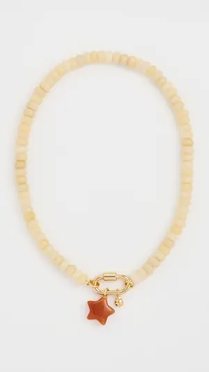 Madewell Beaded Necklace With Charm Detail