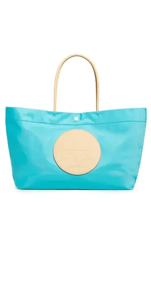 Tory Burch Ella Reversible Tote Bag - Soft Turquoise