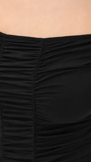 L'Agence Baliegh Off Shoulder Ruched Bodysuit - Black