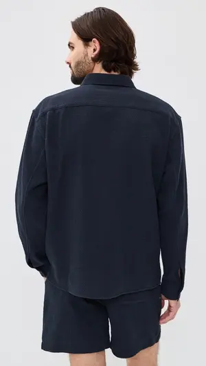 FRAME Open Weave Long Sleeve Shirt