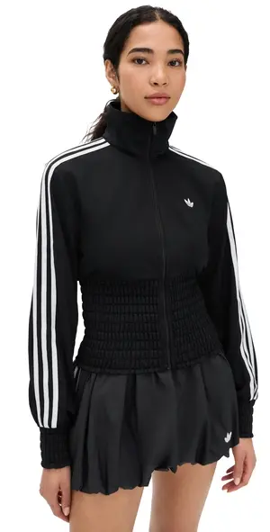 Adidas Smocked Firebird Track Top - Black