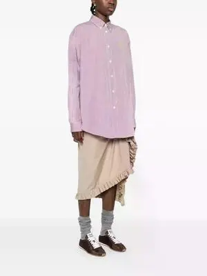 Miu Miu Striped Buttoned Shirt - Red