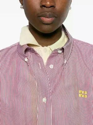 Miu Miu Striped Buttoned Shirt - Red
