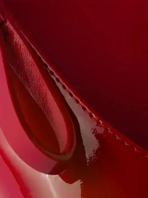 Prada Patent Leather Slingback Pumps With Bow Detailing - Red