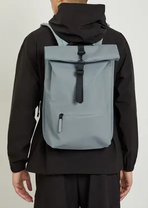 Rains Rolltop Waterproof Backpack - Blue