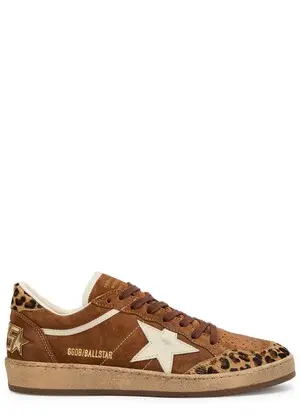 GOLDEN GOOSE Ball Star -print Suede Sneakers - Leopard