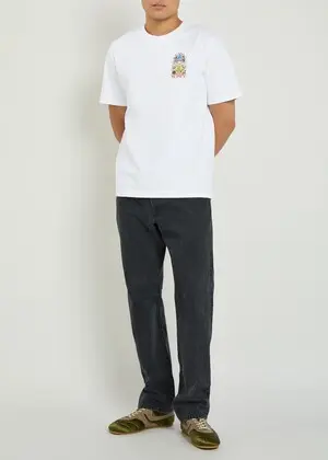 Casablanca Landscape Printed Cotton T-shirt - White