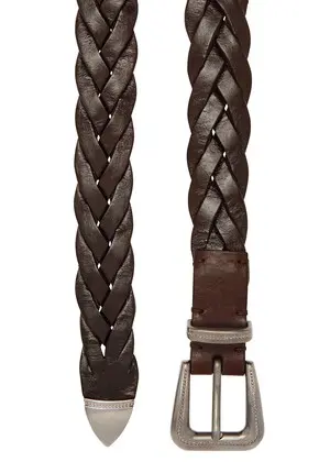 Brunello Cucinelli Braided Leather Belt
