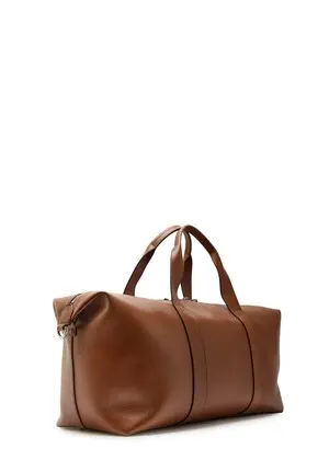 Mulberry Heritage Medium Clipper Grained Leather Holdall