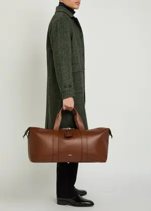 Mulberry Heritage Medium Clipper Grained Leather Holdall