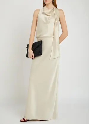 Vince Satin Maxi Skirt - Cream