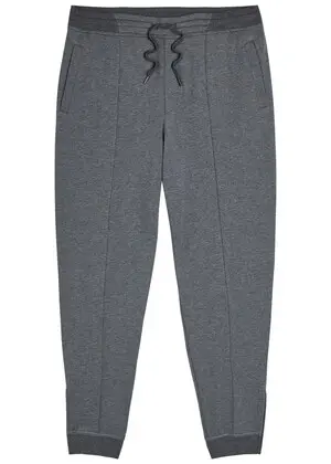 Brunello Cucinelli Tapered-leg Cotton-blend Sweatpants - Grey