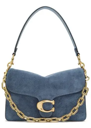 COACH Tabby Suede Shoulder Bag - Denim