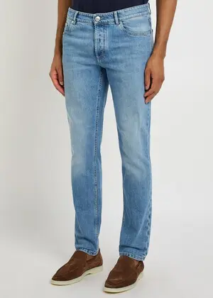 Brunello Cucinelli Tapered-leg Stretch- Jeans - Denim