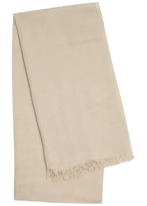 Brunello Cucinelli Cashmere And Silk-blend Scarf - Beige