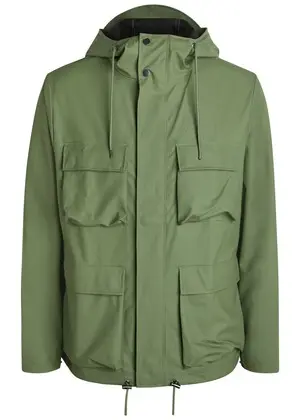Rains Hooded Waterproof Jacket - Green