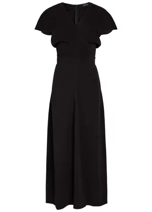 ANINE BING Zadig Stretch-crepe Midi Dress - Black