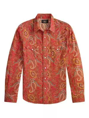 Ralph Lauren Paisley Long-sleeve Shirt - Red