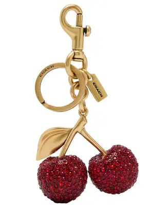 COACH Cherry Crystal-embellished Bag Charm