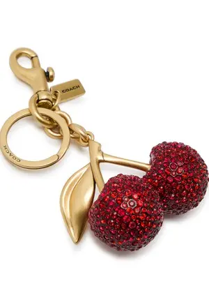 COACH Cherry Crystal-embellished Bag Charm