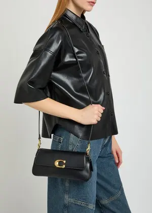 COACH Leather Shoulder Bag - Black