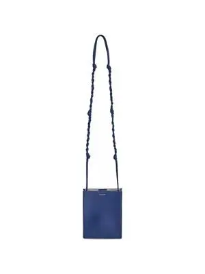 JIL SANDER Cannolo Embossed Cross Body Bag - Blue