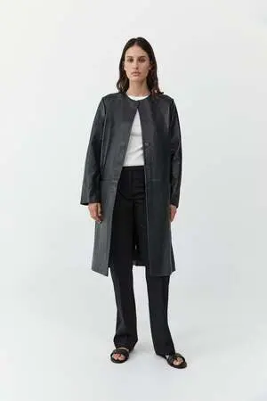 ST AGNI Leather Minimal Coat