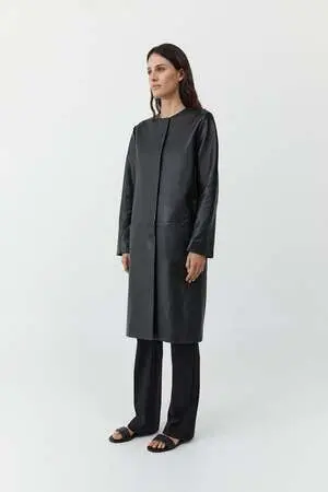 ST AGNI Leather Minimal Coat