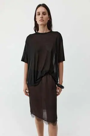 ST. AGNI Fine Jersey Relaxed Tee - Black