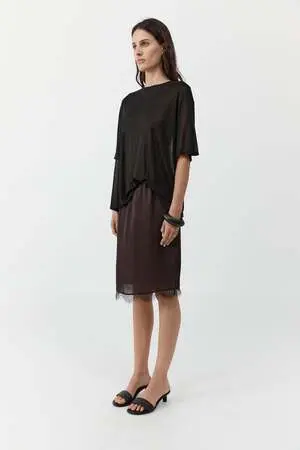ST. AGNI Fine Jersey Relaxed Tee - Black