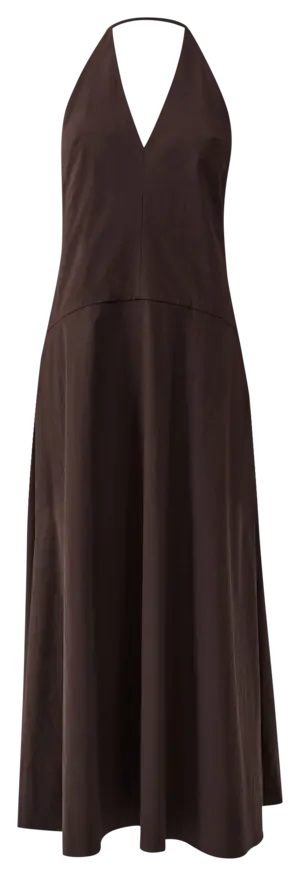 ST. AGNI Halter Plunge Dress