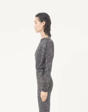 Valentino Garavani Sequin Thread Jumper - Black/silver