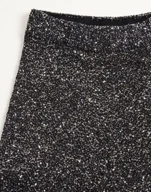 Valentino Garavani Sequin Thread Knit Trousers - Black/silver