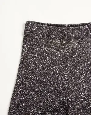 Valentino Garavani Sequin Thread Knit Trousers - Black/silver